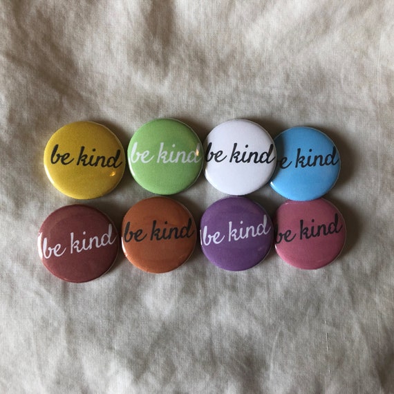 Be Kind Button Magnet or Keychain | Etsy