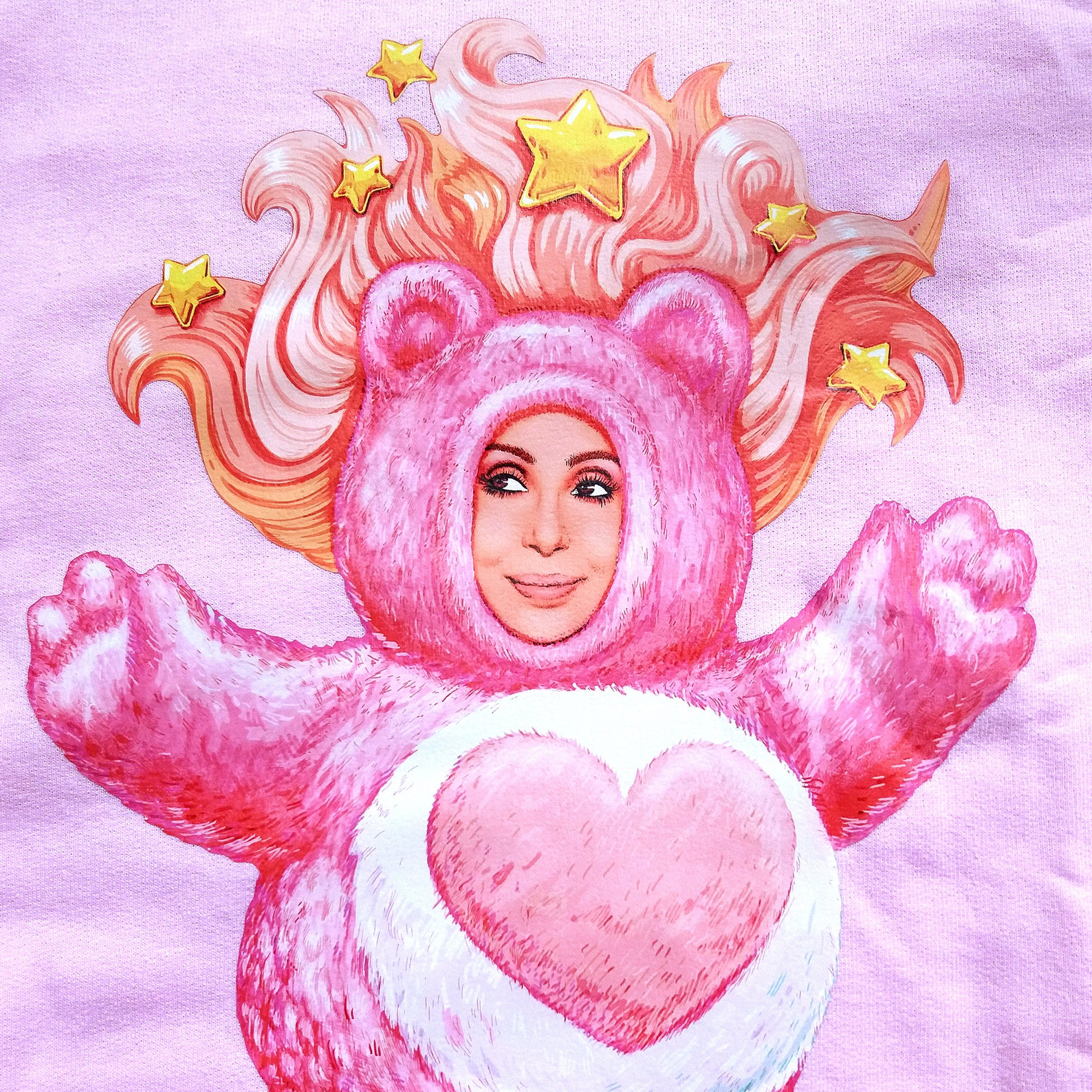 CHER BEAR Pale Pink Sweatshirt | Etsy