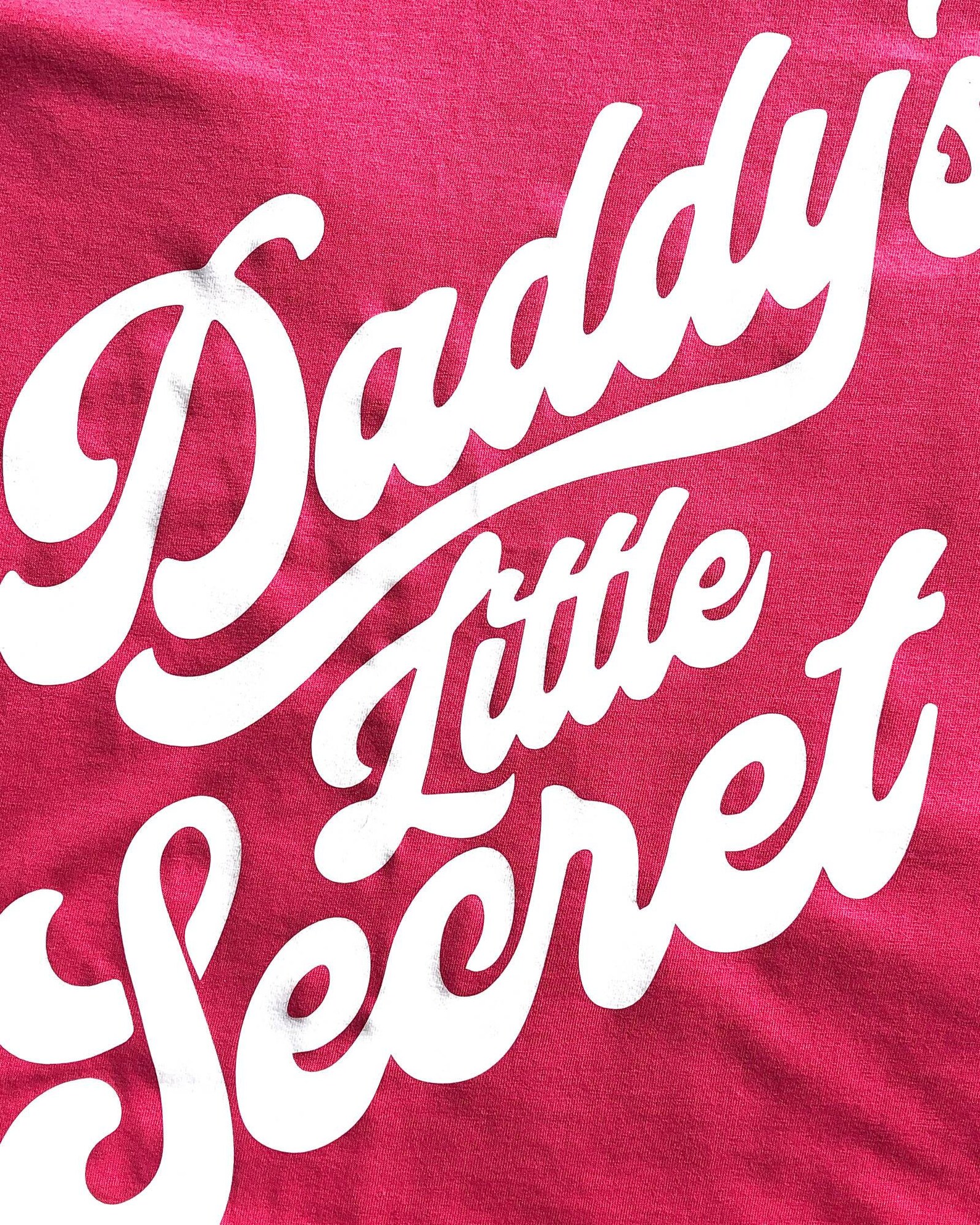 Daddy'S LITTLE SECRET camiseta de algodón rosa orgánico | Etsy