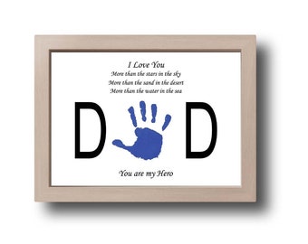 Handprint Poem Printable Father's Day Gift (Instant Download) - Etsy