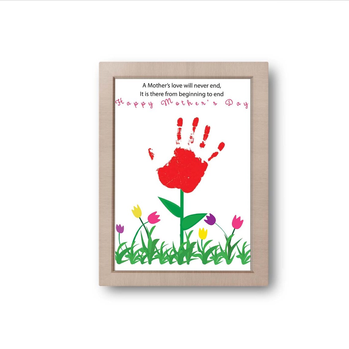Handprint Flower Art Mother's Day Gift Mom's - Etsy