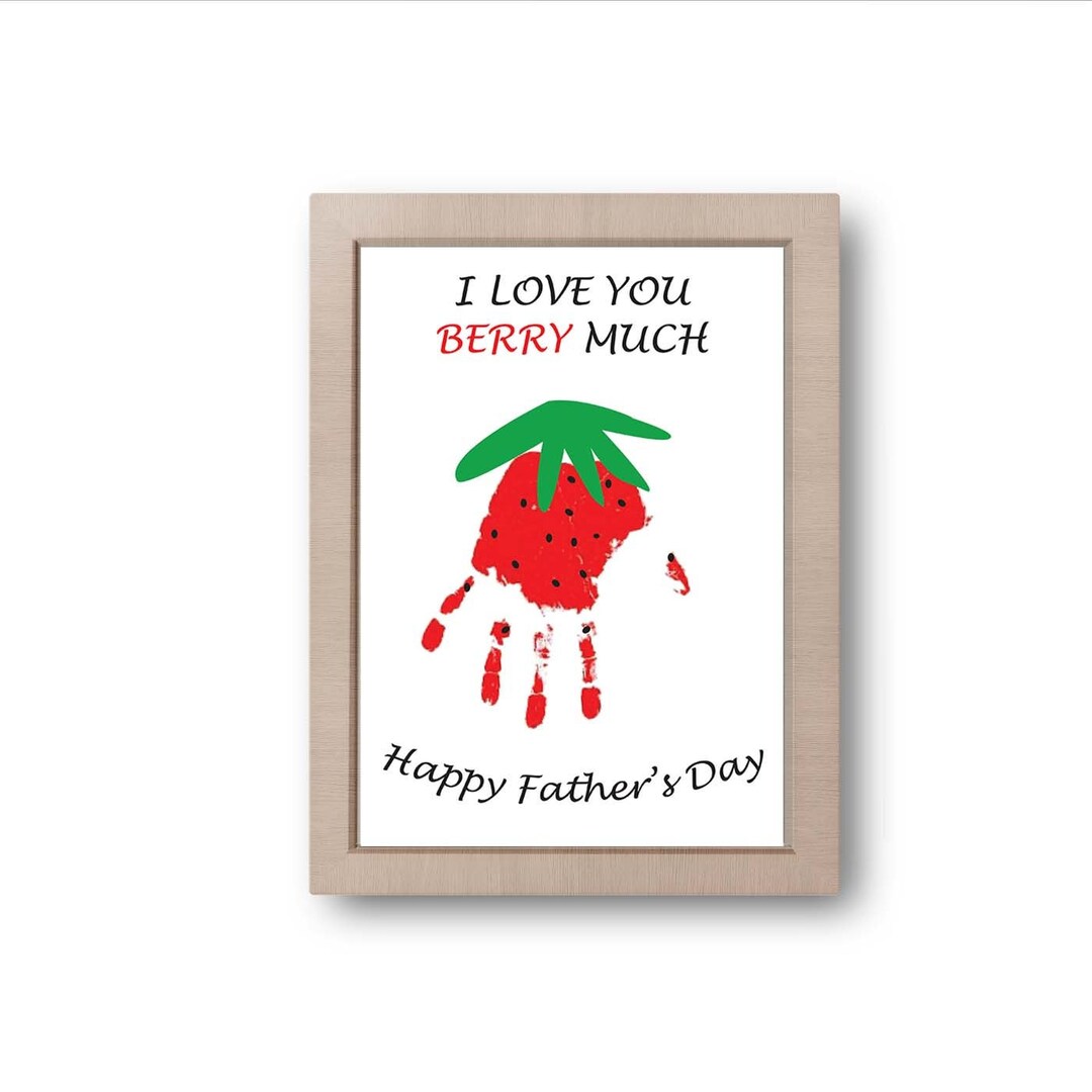 Handprint Berry Art, Father's Day Gift, Dad's Birthday Gift , Gift for ...