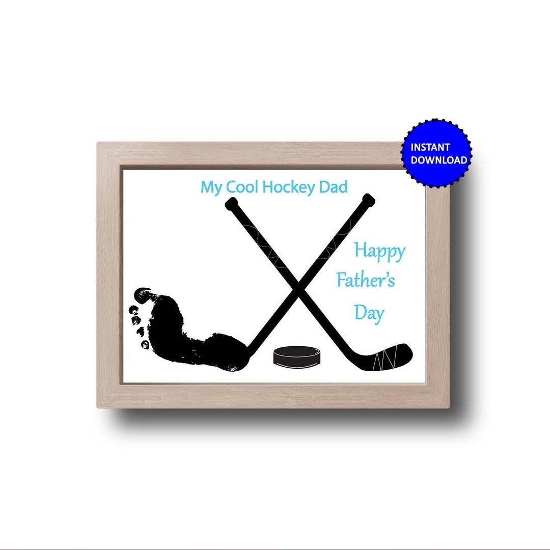 Hockey Dad Handprint , Father's Day Gift, Father's Day Craft , Hockey ...
