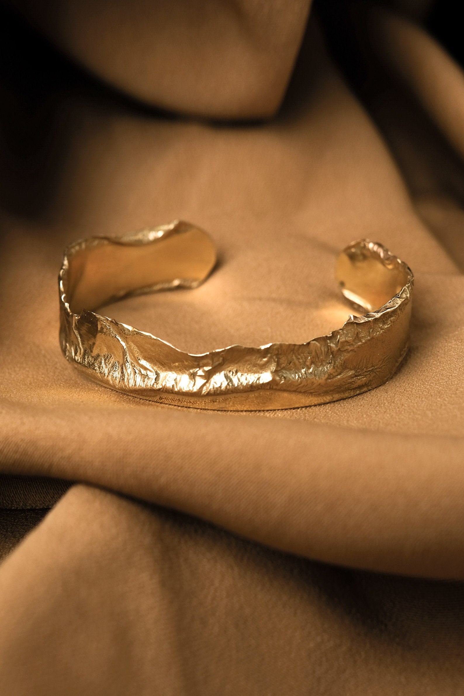 Gold Chunky Bracelet Thick Cuff Bracelet Gold Extra Large - Etsy