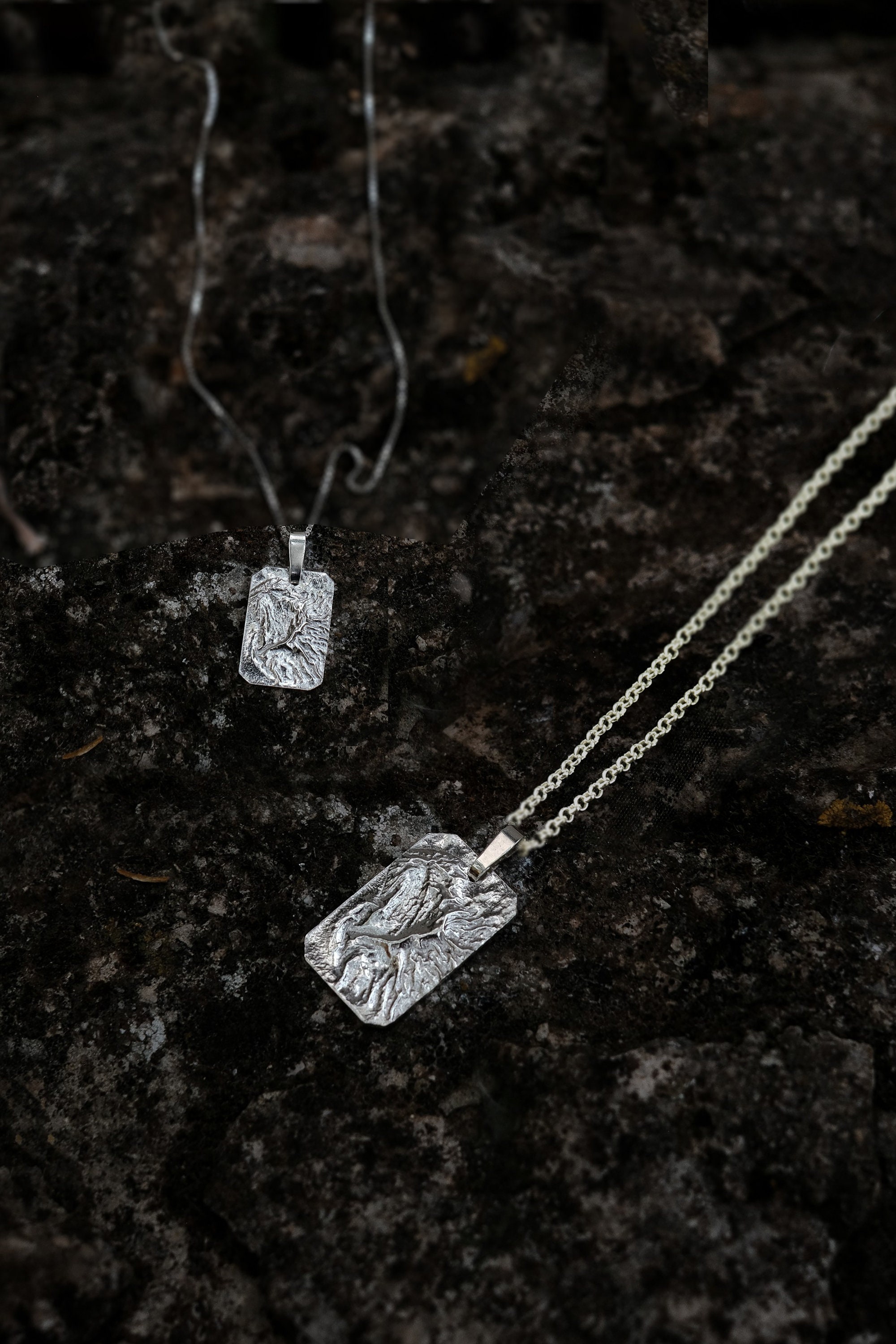 Silver Mens Necklace Pendant Mens Silver Necklace for Men | Etsy