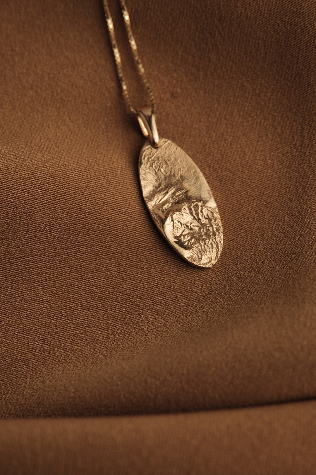 Everyday Gold Necklace With Large Oval Pendant, Oval Necklace Gold Oval ...