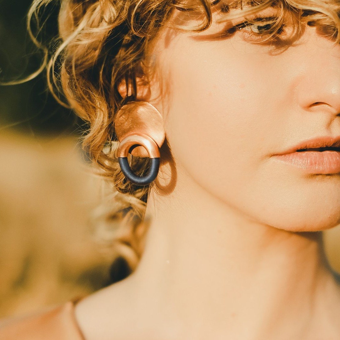 Light Blue Statement Earrings Modern Statement Earrings Rose | Etsy