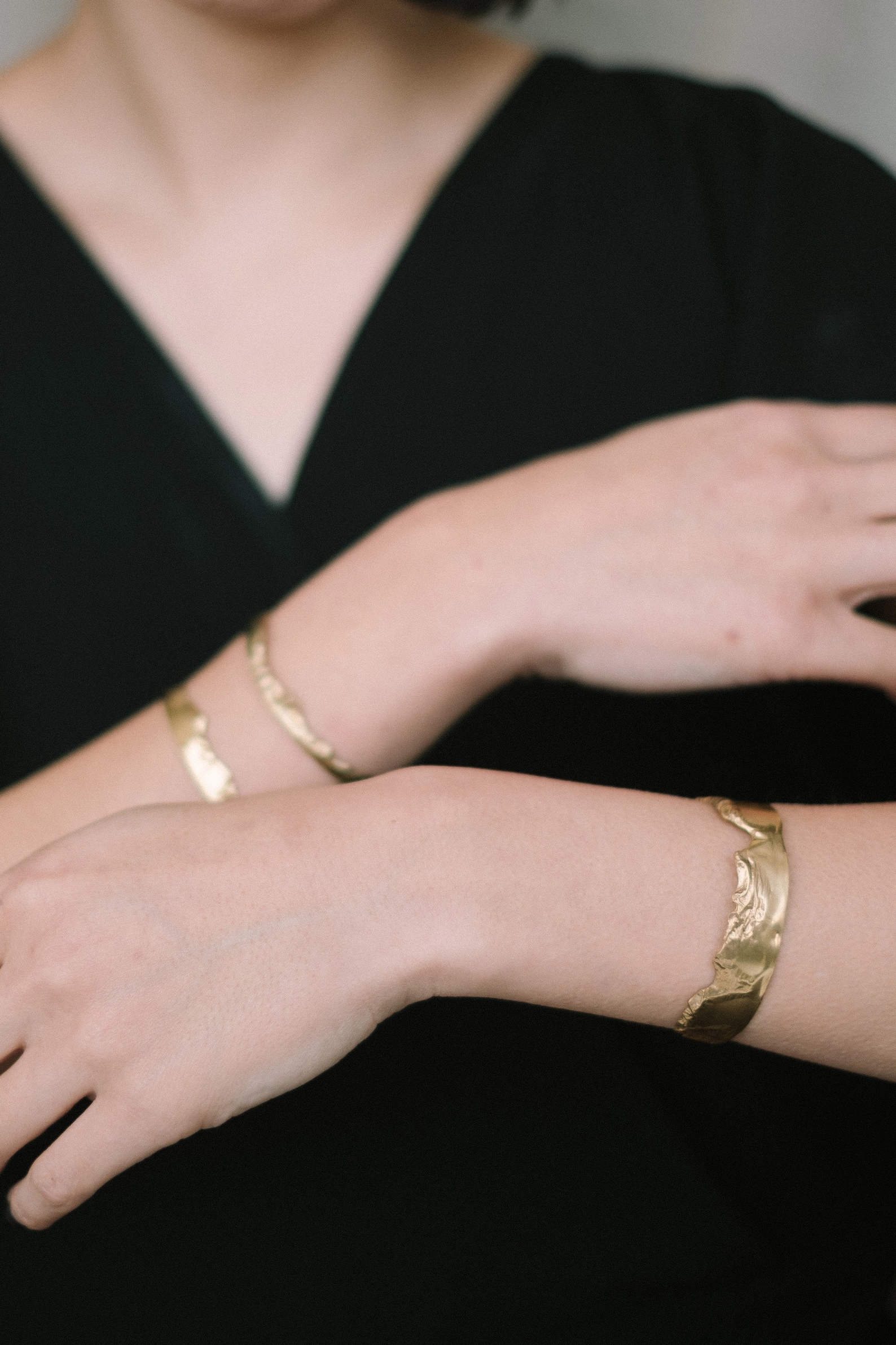 Gold Chunky Bracelet Thick Cuff Bracelet Gold Extra Large - Etsy