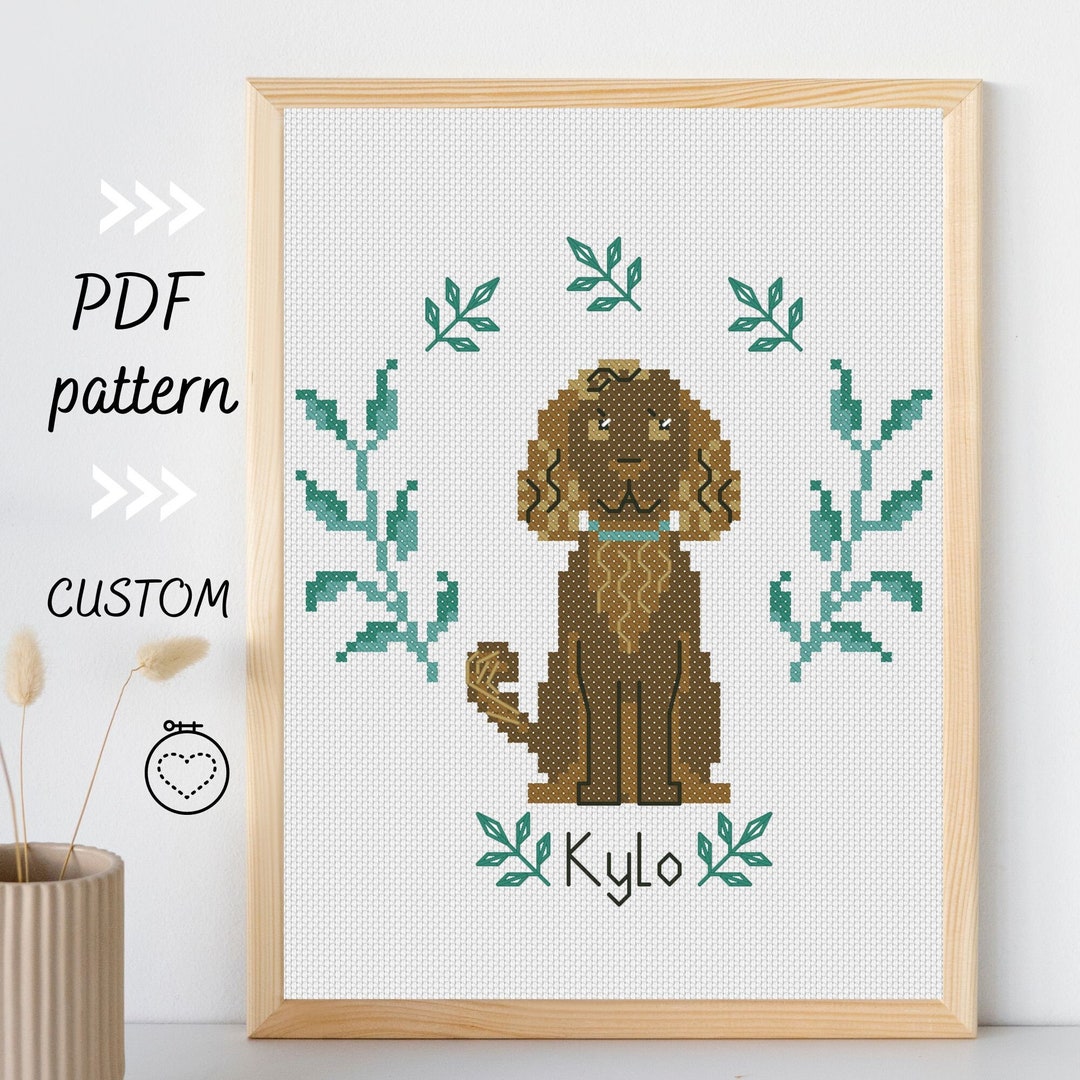 Custom Cocker Spaniel Cross Stitch Pattern Personalized Pet - Etsy
