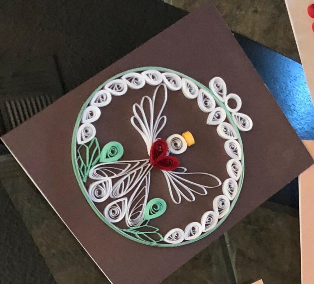 Quilled Love Angel Christmas Card - Etsy
