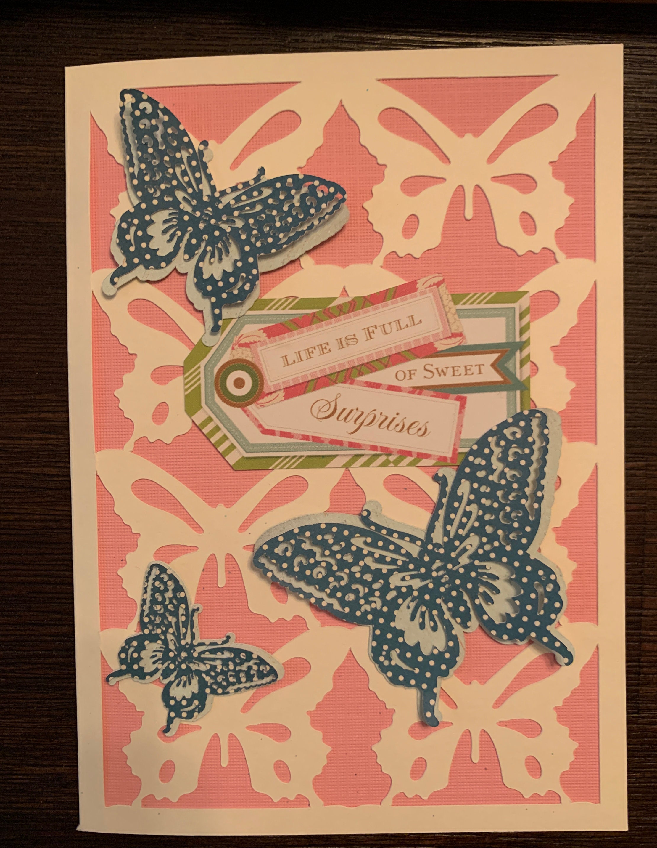 Blue Butterfly Surprise Card - Etsy