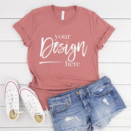 T Shirt Mock up Tee Mockup Clothing Mockups Bella Canvas 3001 - Etsy