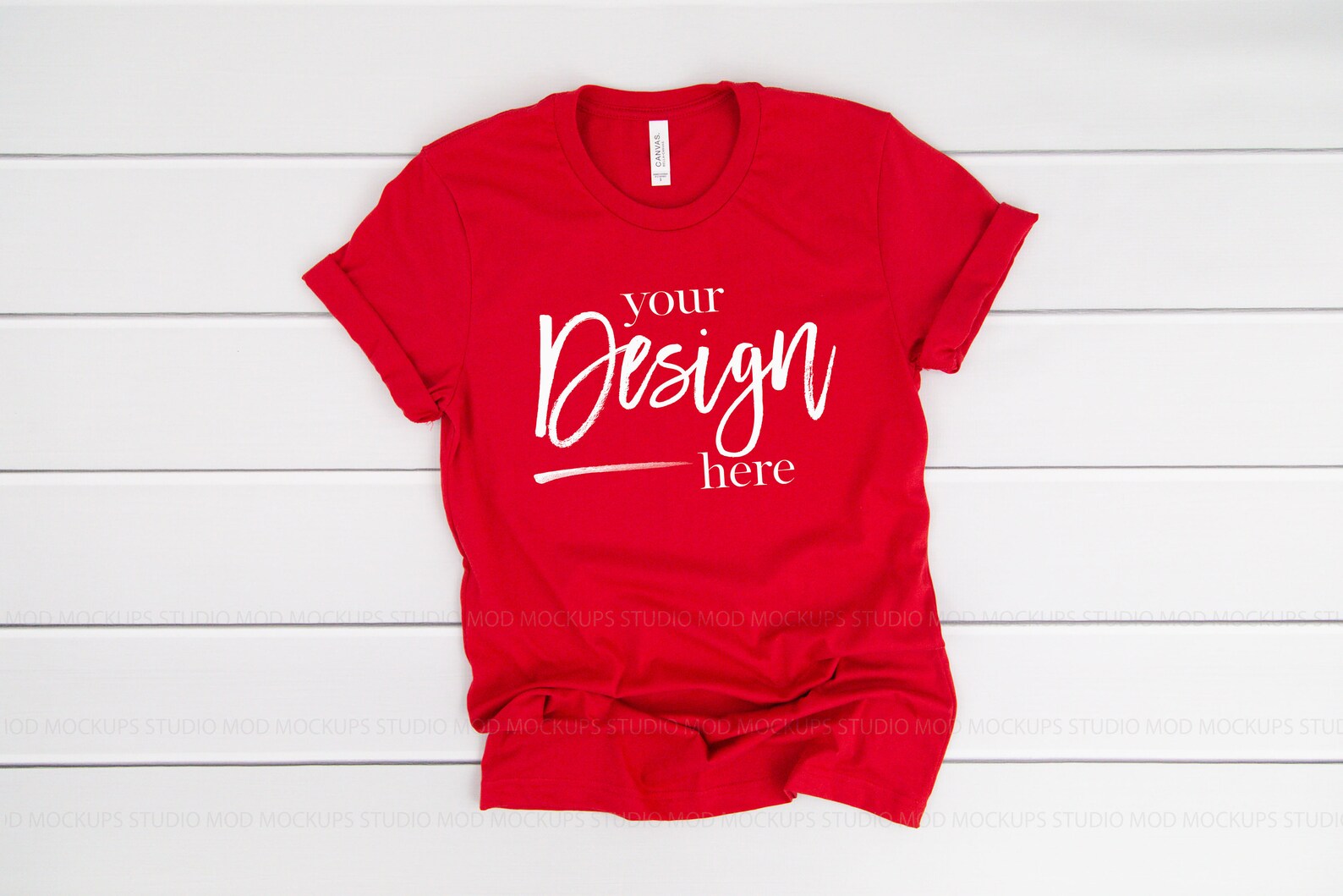 Red Bella Canvas 3001 T-shirt Mockup Bella Canvas Mockup | Etsy