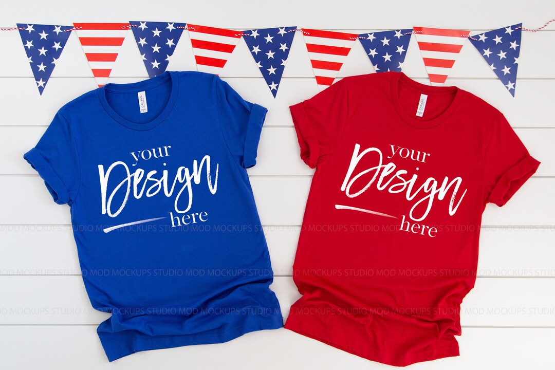 4th of July Mock up Shirt Flat Lay Shirt Mockup Tshirt Mockup Patriotic ...
