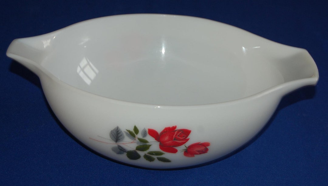 Vintage Pyrex June Rose Large Cinderella Mix and Pour Bowl 26cms ...