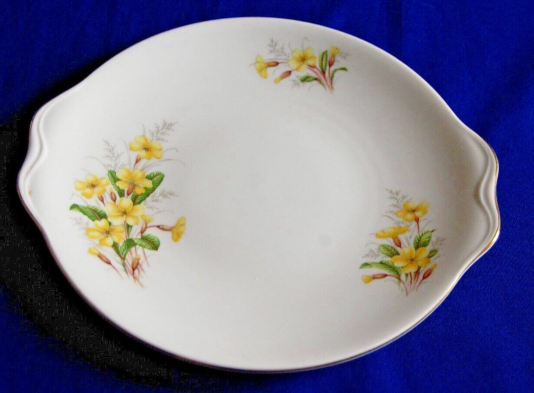 Royal Albert Primrose Friendship Tab Handle Cake Plate, - Etsy