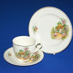 Vintage Plex St Pottery 18 Piece Country Cottage the Homestead Tea Set ...