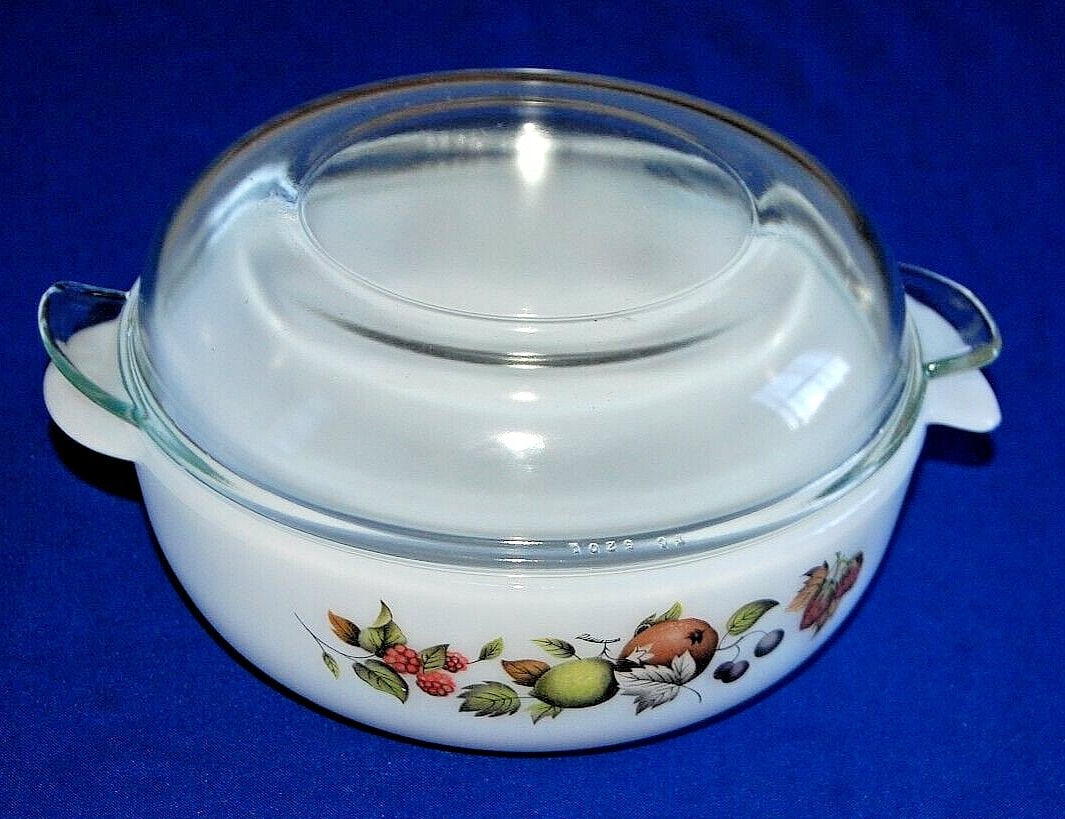 Vintage Phoenix Ware Fruit Casserole Dish & Lid 2 Pint - Etsy
