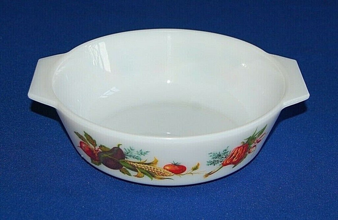 Vintage Pyrex Tuscany Market Vegetables Casserole Dish 1.5 Pint ...