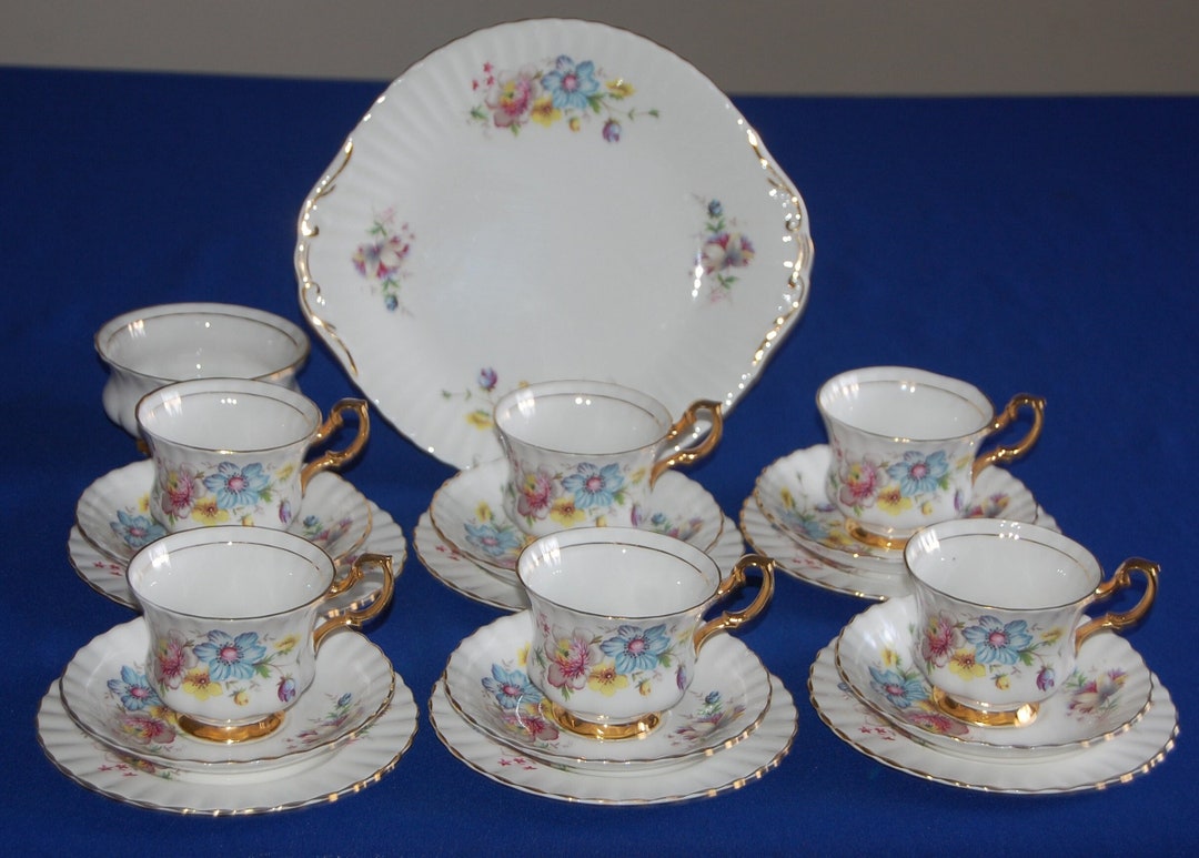 Vintage Royal Imperial Floral 20 Piece Tea Set, 1960s, - Etsy