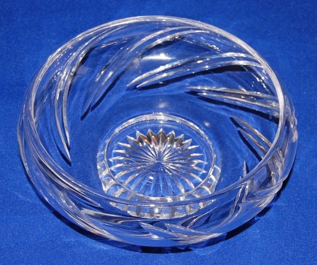 Stuart Crystal Cut Glass Footed Bowl With Attractive Deep - Etsy