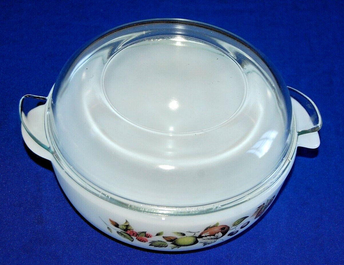 Vintage Phoenix Ware Fruit Casserole Dish & Lid 2 Pint - Etsy