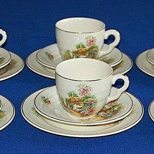 Vintage Plex St Pottery 18 Piece Country Cottage the Homestead Tea Set ...