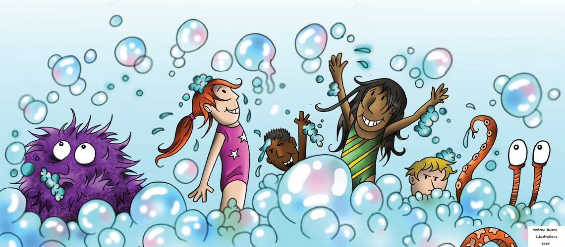 Illustration A4 Print Bubble Party | Etsy