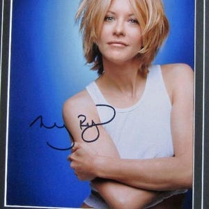 MEG RYAN Signed Autograph 100 % Authentic. Framed Registered Dealer ...