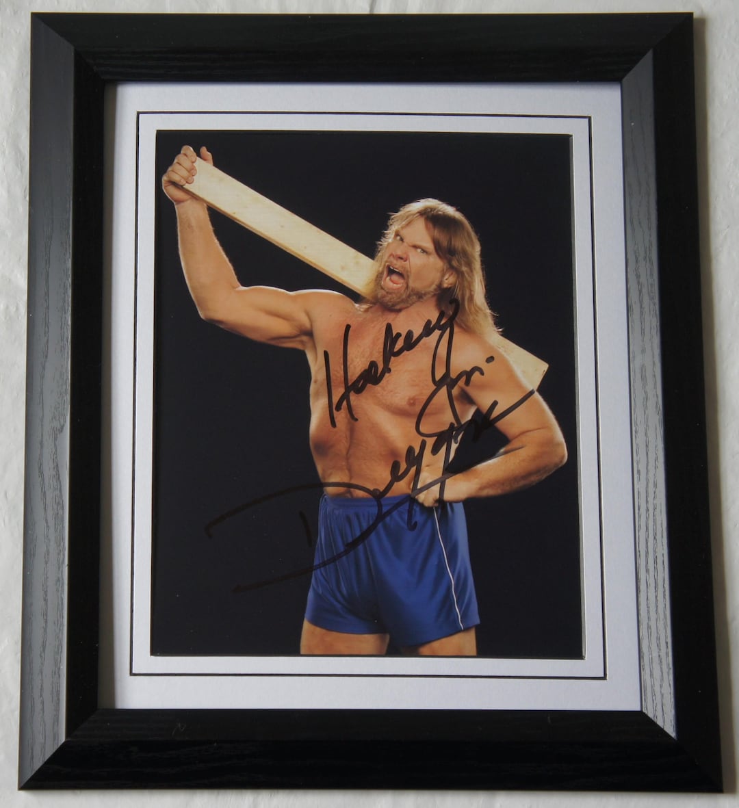 Wrestler Hacksaw JIM DUGGAN Signed Photo Newly Framed Authentic ...