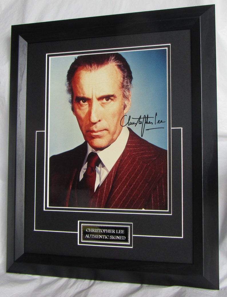 CHRISTOPHER LEE Signed 10 X 8 Photo Framed AFTAL Registered | Etsy