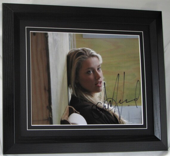 AMBER HEARD Signed Framed Guaranteed Authentic AFTAL Dealer | Etsy