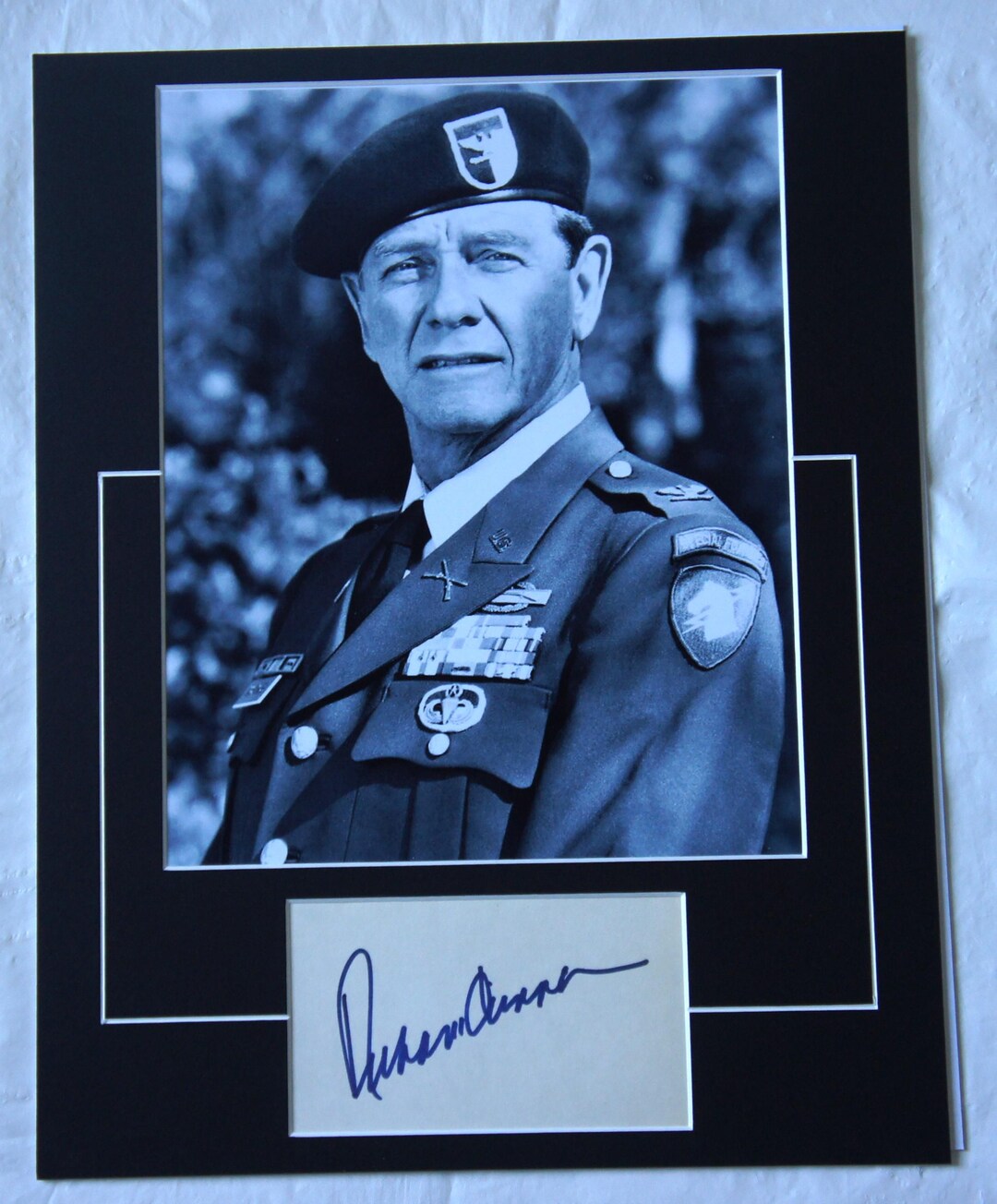 RICHARD CRENNA SIGNED Rambo Matted Signed Card Authentic Not Copy or ...