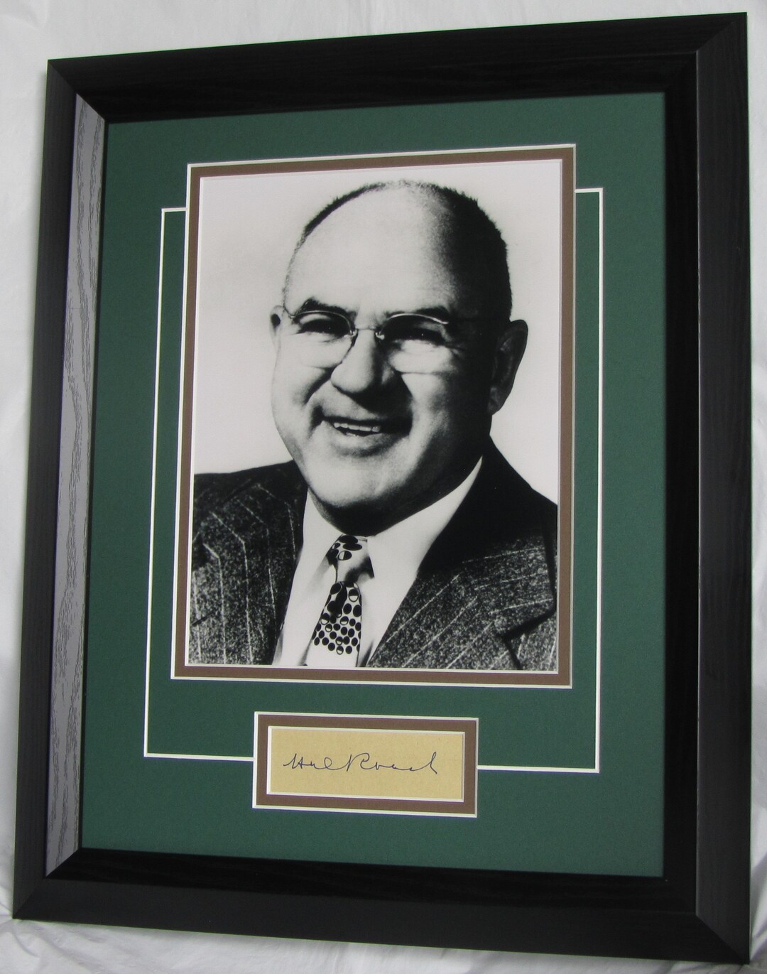 HAL ROACH Signed Framed Matted Vintage Signed Card Our Gang Laurel and ...