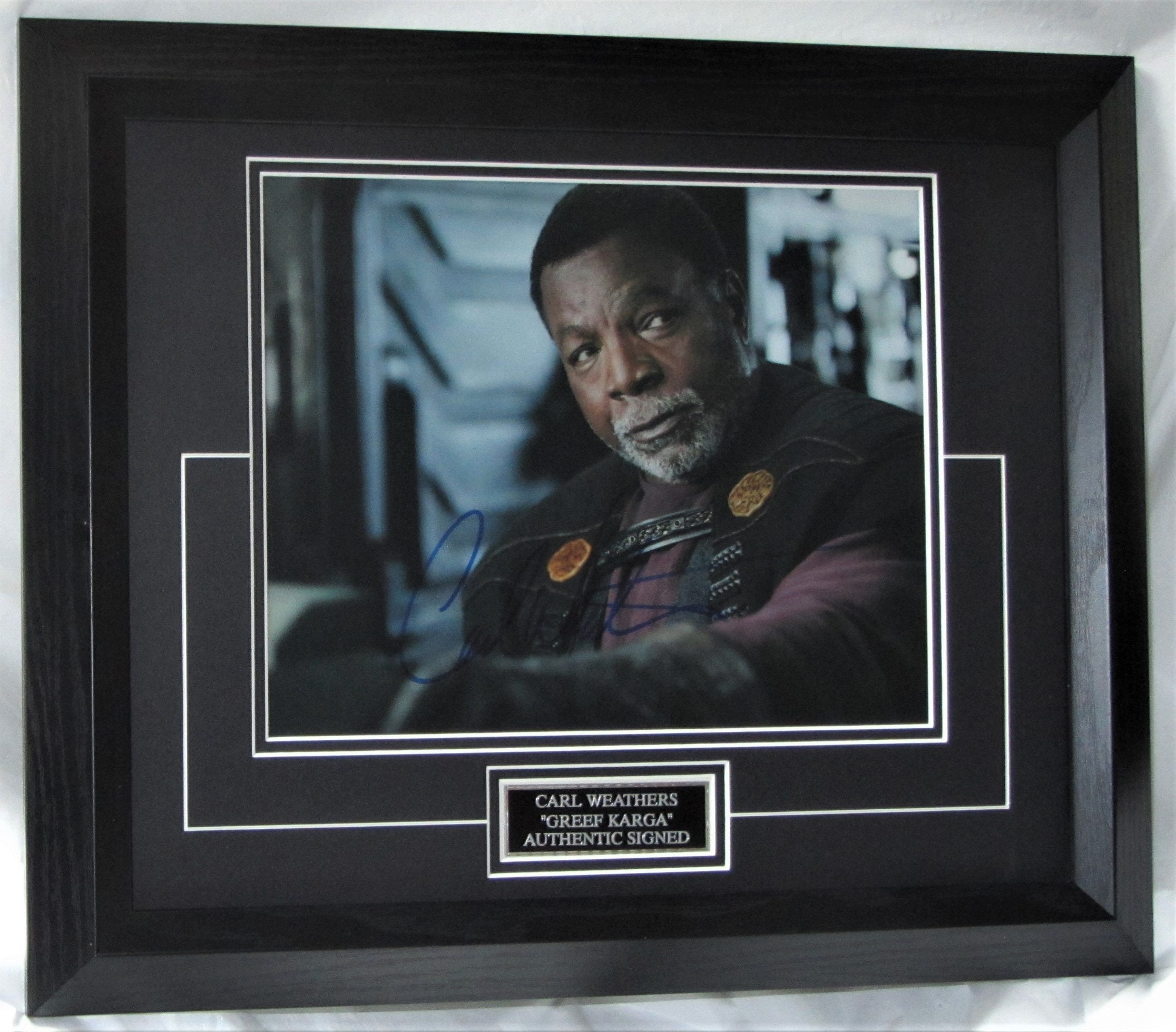 CARL WEATHERS Signed Greef Karga Mandalorian Mounted and - Etsy UK