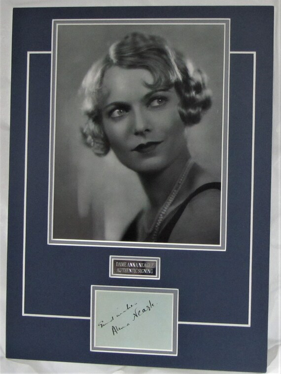 Authentic Dame ANNA NEAGLE signed Matted Card AFTAL Dealer | Etsy
