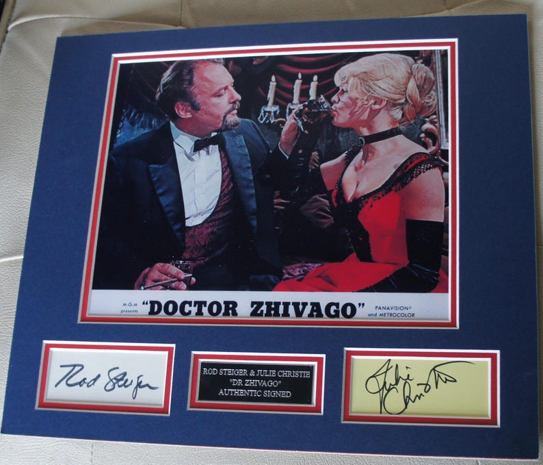 Rod Steiger Signed Julie Christie Signed Matted Cards DR ZHIVAGO ...