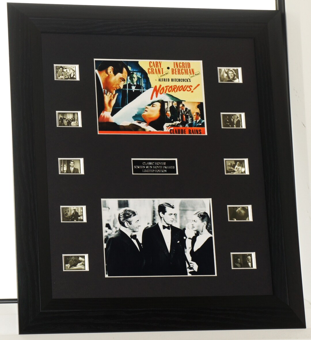 NOTORIOUS Cary Grant Ingrid Berman Hitchcock Film Cell Mount Old Rare ...