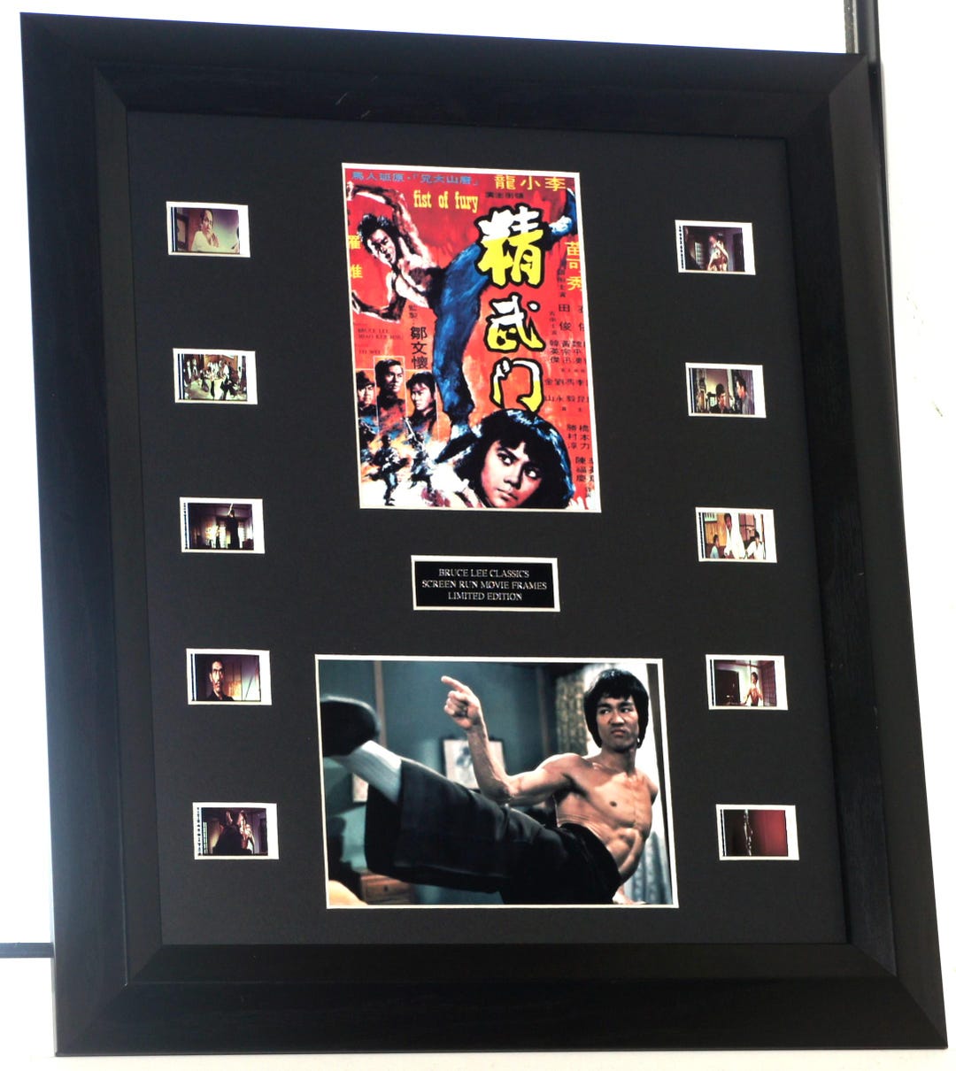 BRUCE LEE Fist of Fury Film Cell Mount Rare Screen Run Old Movie Cells ...