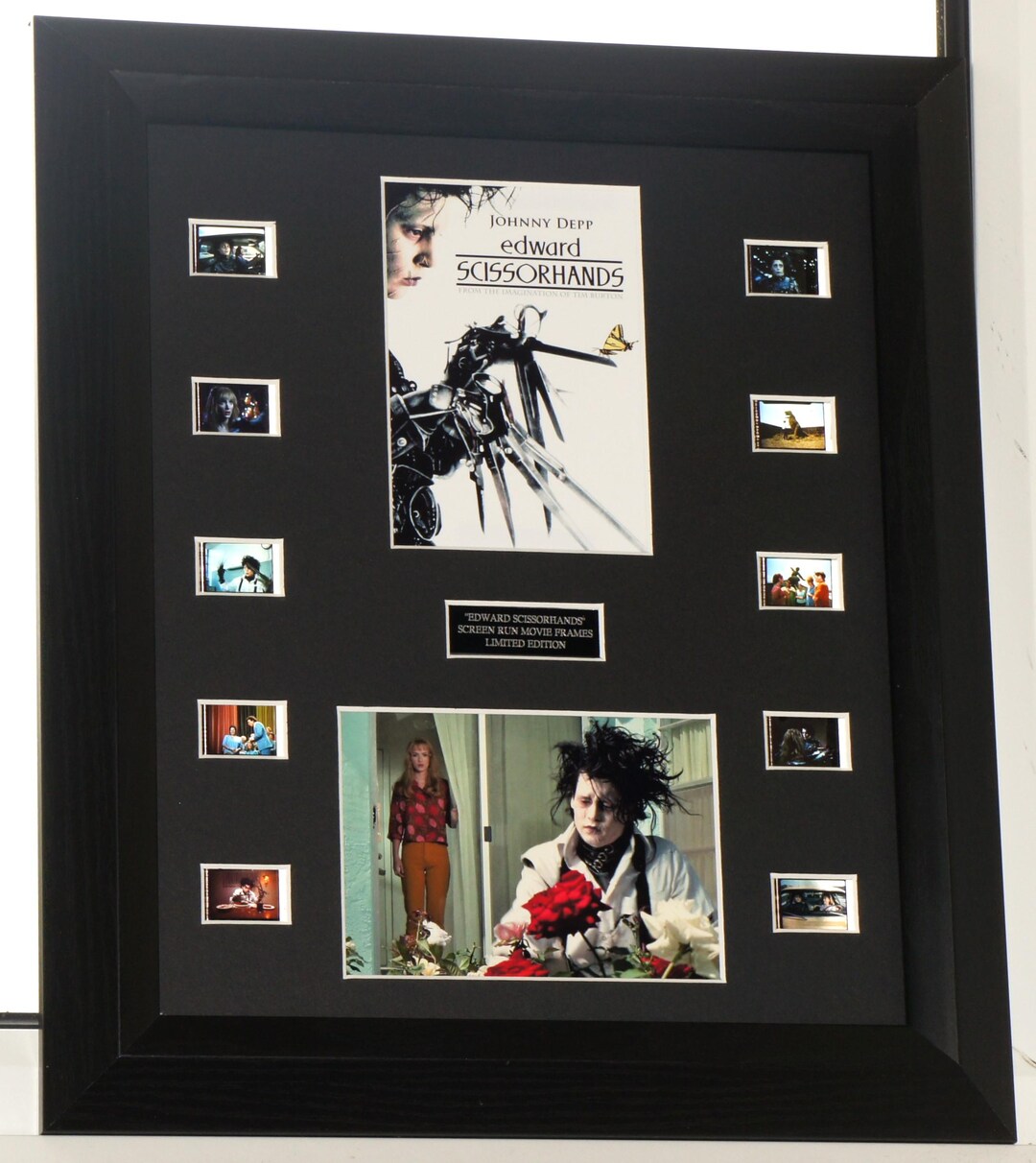 EDWARD SCISSORHANDS Johnny Depp Film Cell Mount Tim Burton Old Rare ...