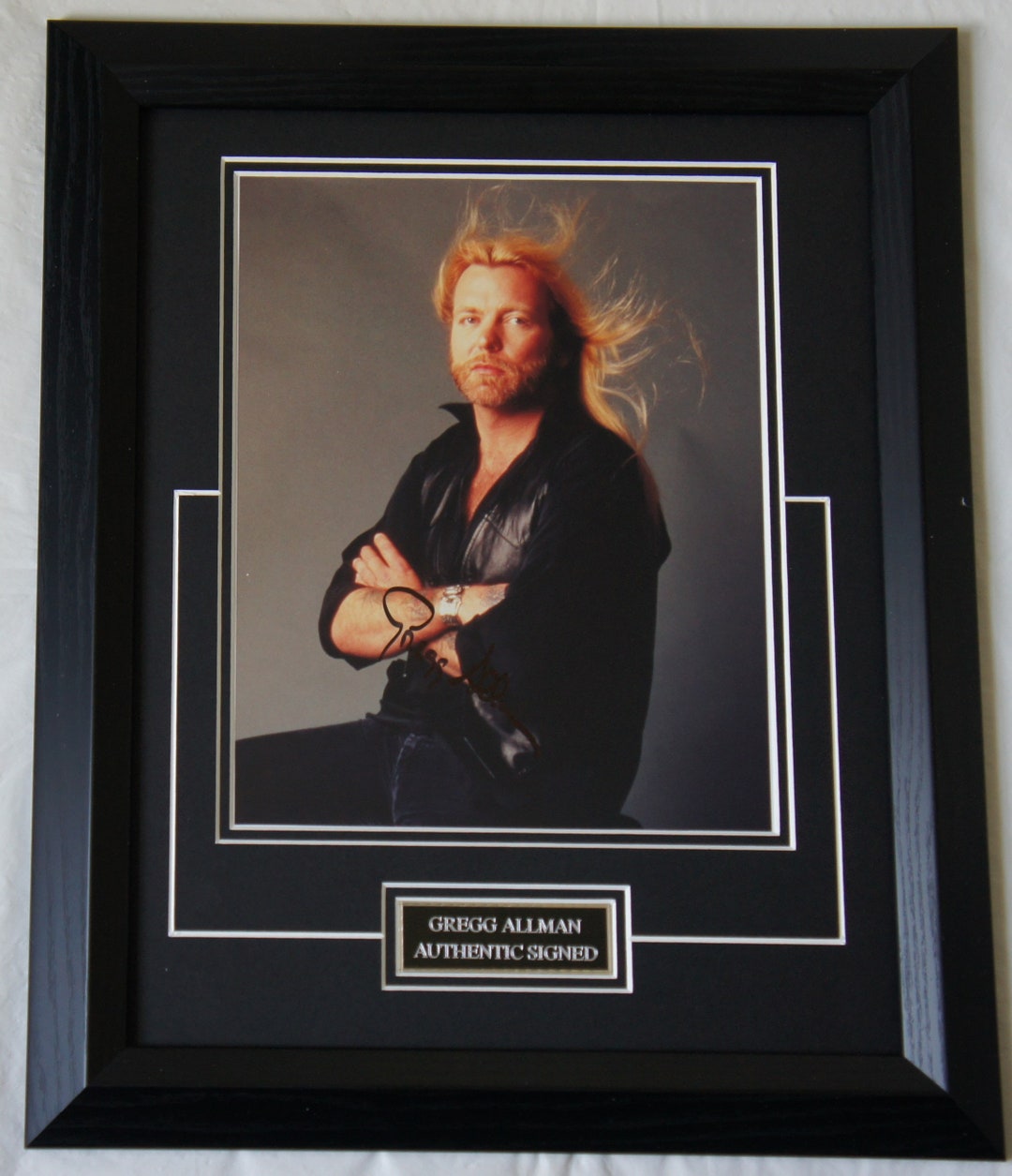 GREGG ALLMAN Signed Allman Brothers Framed Registered Dealer Not Copy ...