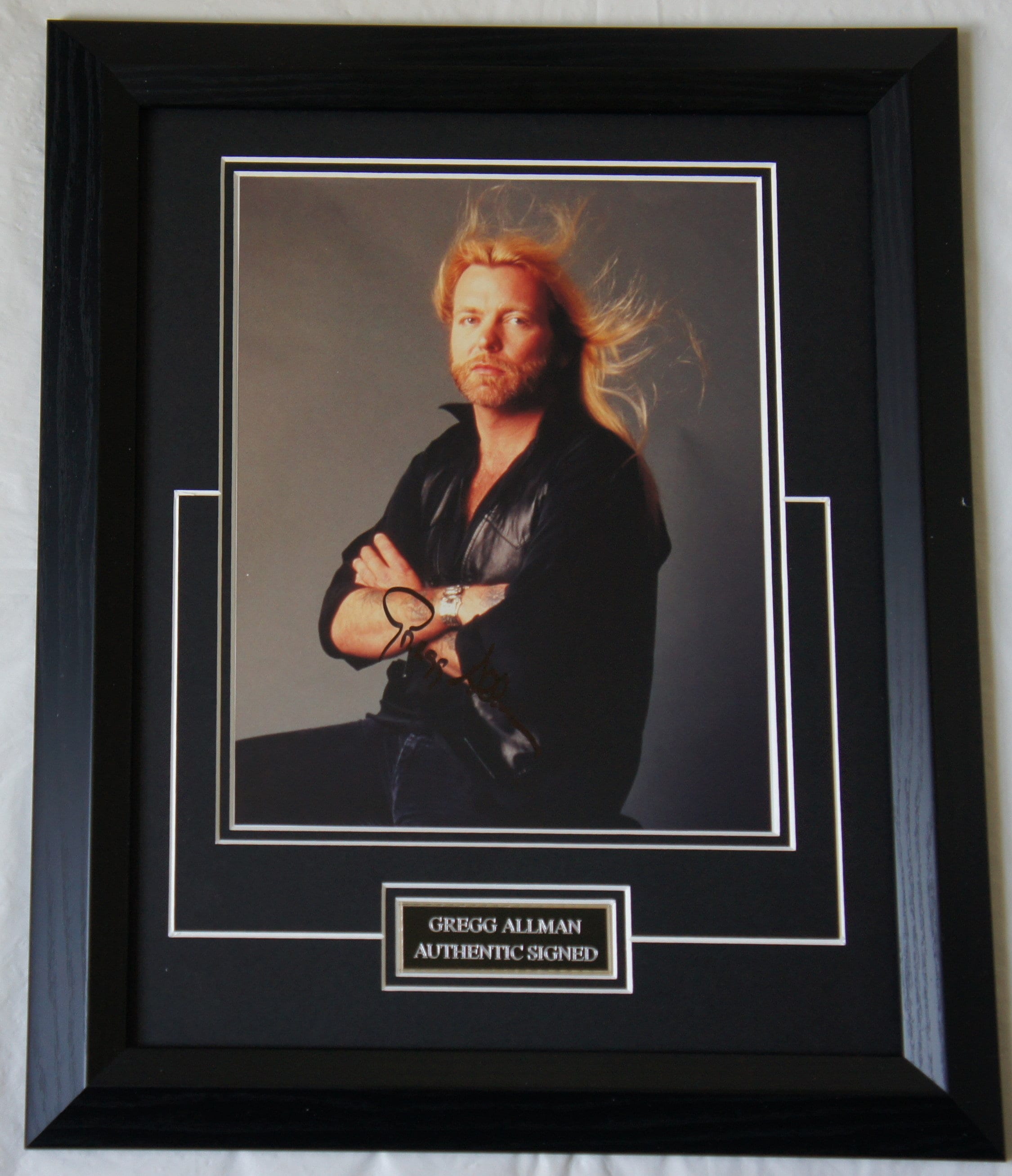 GREGG ALLMAN Signed Allman Brothers Framed Registered Dealer Not Copy ...