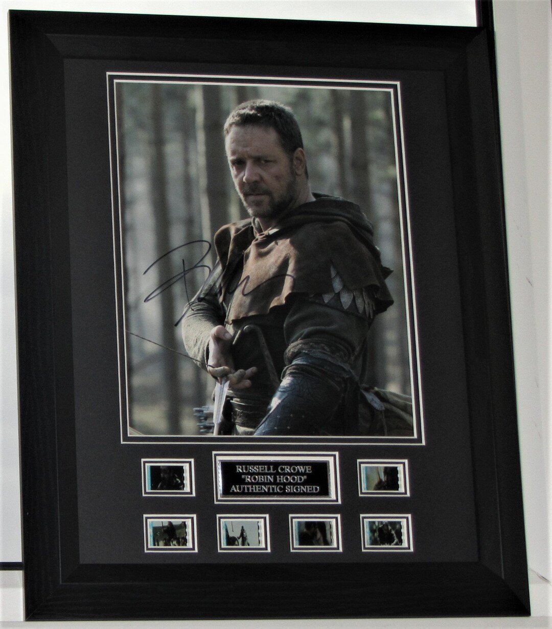 RUSSELL CROWE Signed "robin Hood" Framed Authentic 10 X 8 Photo Framed ...