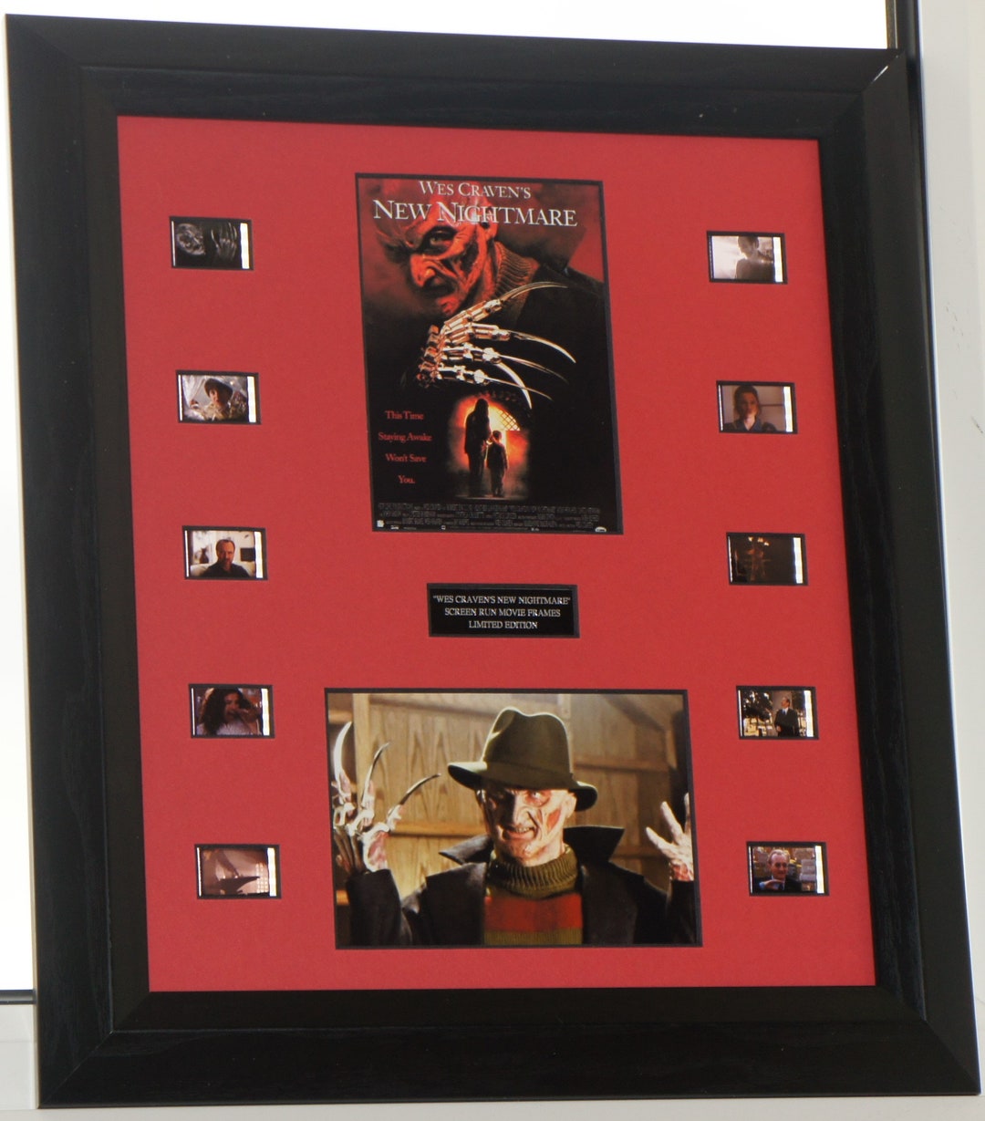 WES CRAVENS New Nightmare Film Cell Mount Rare Screen Run Cells Framed ...