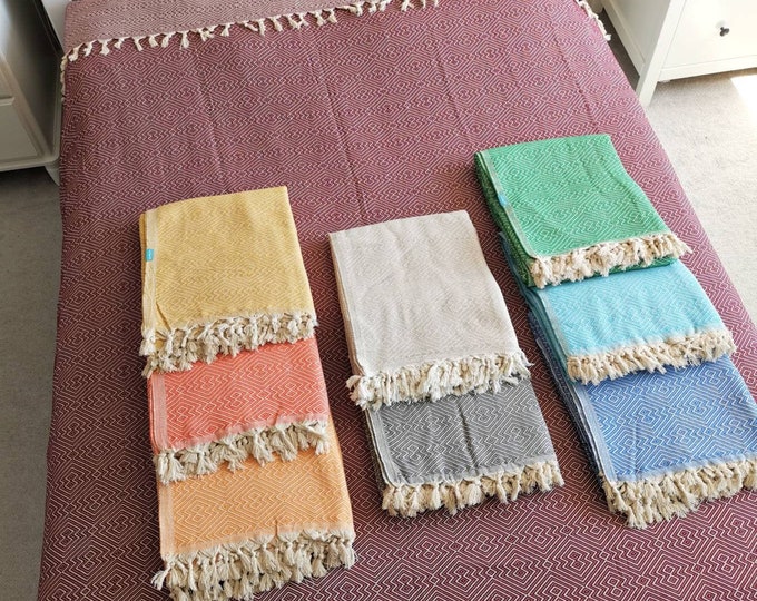 Soft Turkish Blanket Throw Blanket Turkish Blanket Big Towel Jacquard ...
