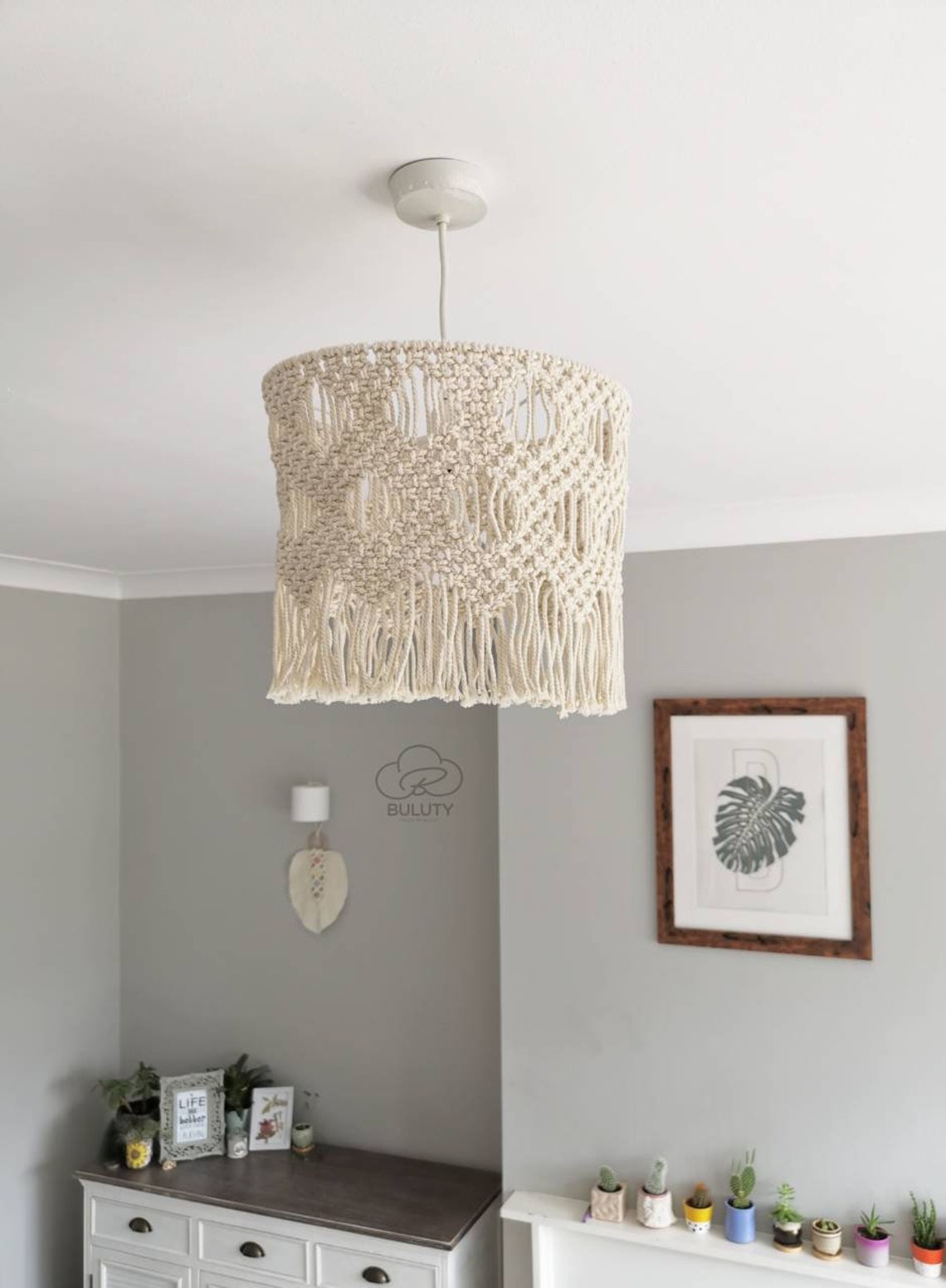 Macrame Chandelier Modern Macrame Lamp Shade macrame | Etsy