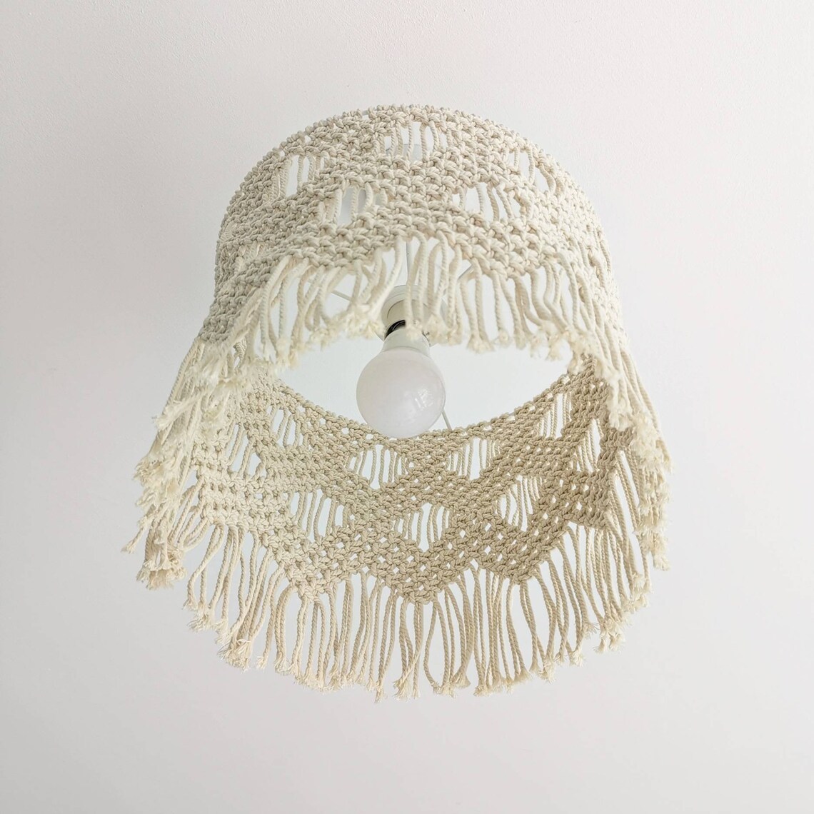 Macrame Chandelier Modern Macrame Lamp Shade macrame | Etsy