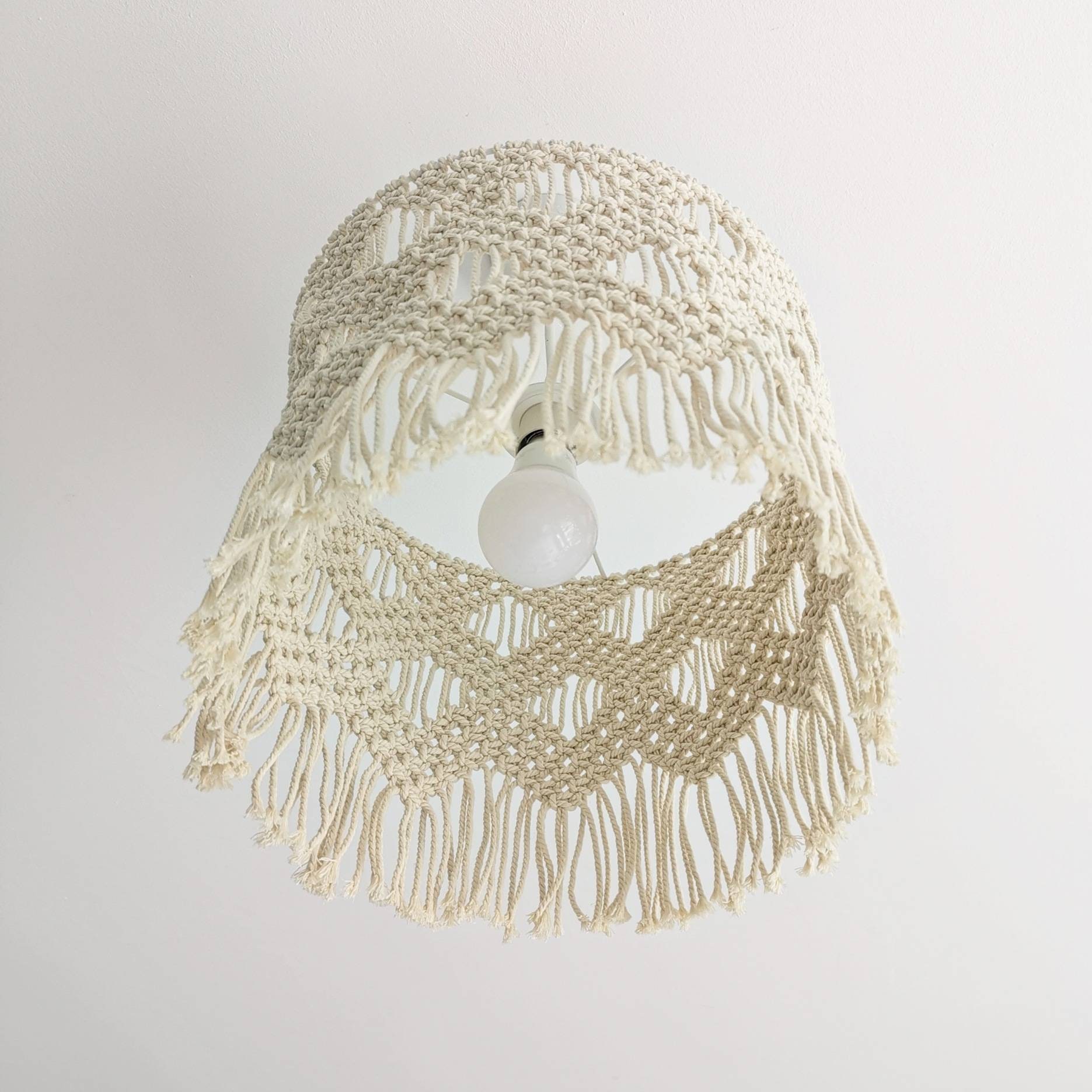 Macrame Chandelier Modern Macrame Lamp Shade macrame | Etsy