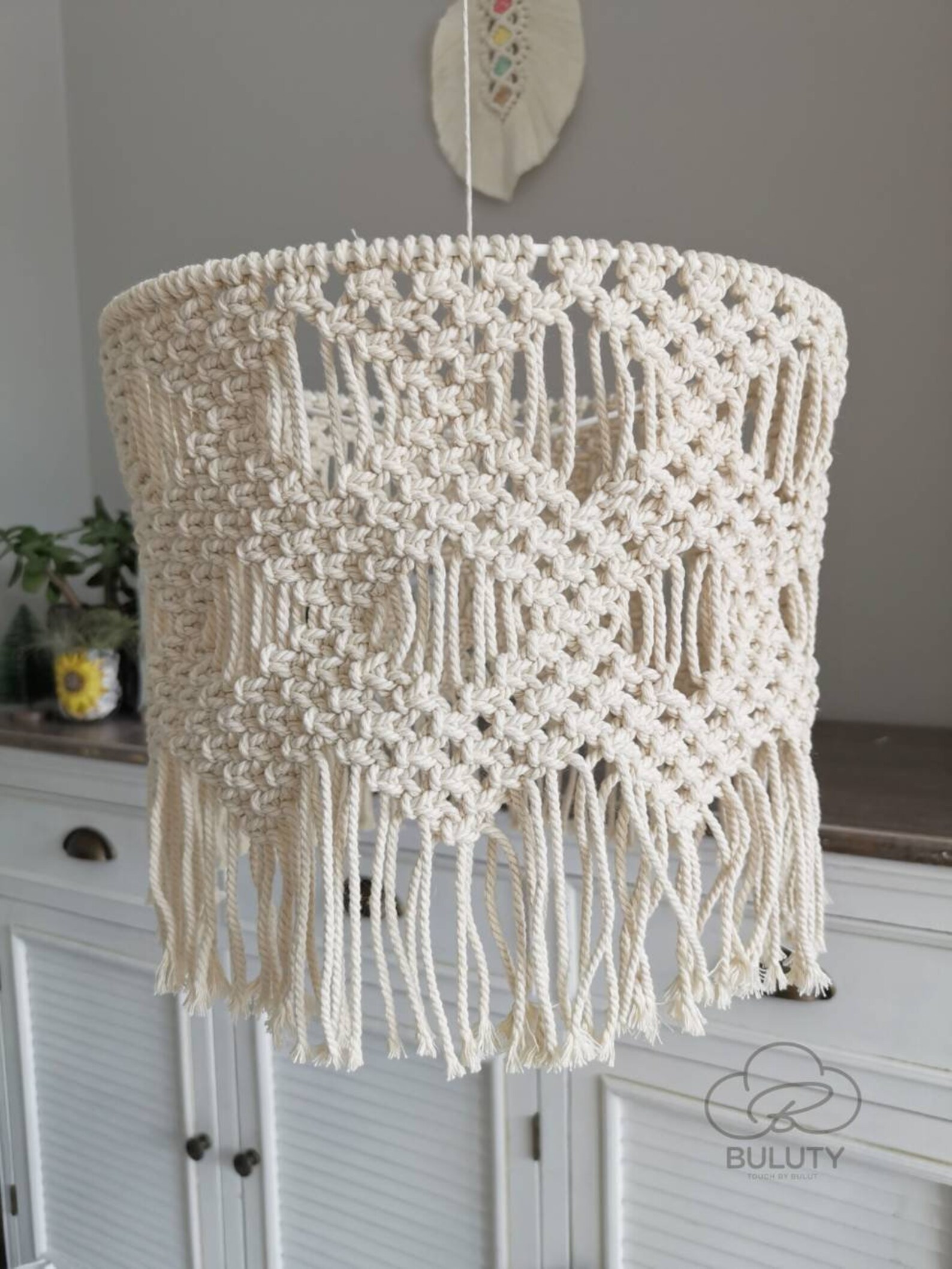 Macrame Chandelier Modern Macrame Lamp Shade macrame | Etsy