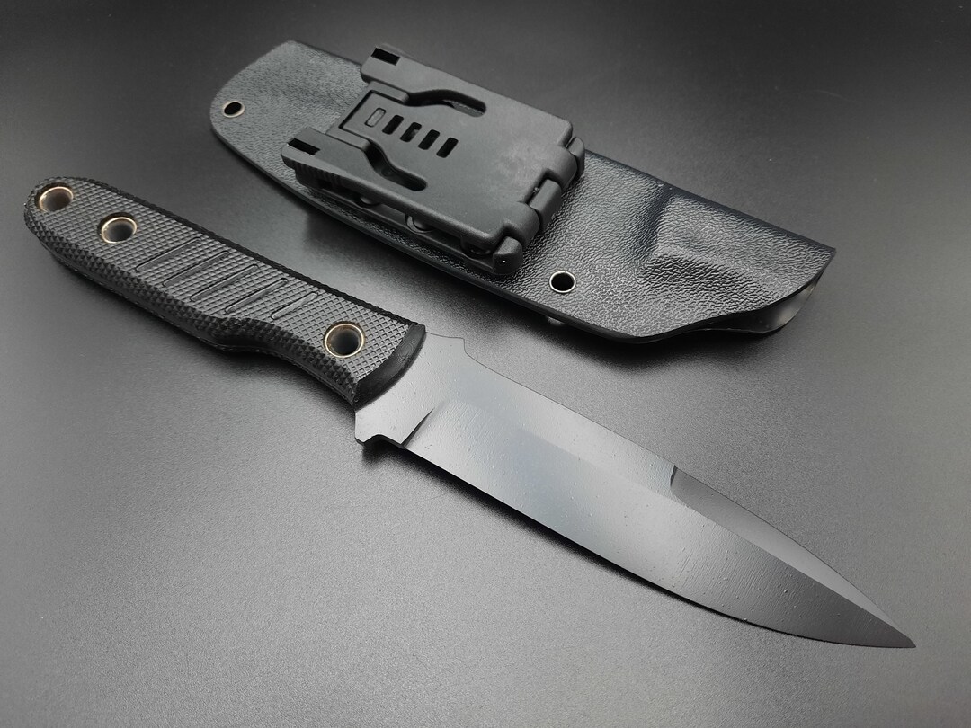 Handmade Military Knife With Black Coating - Etsy